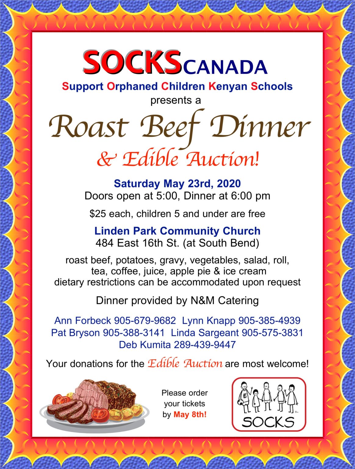 Annual Roast Beef Dinner and Edible Auction - SOCKS Canada Relief ...